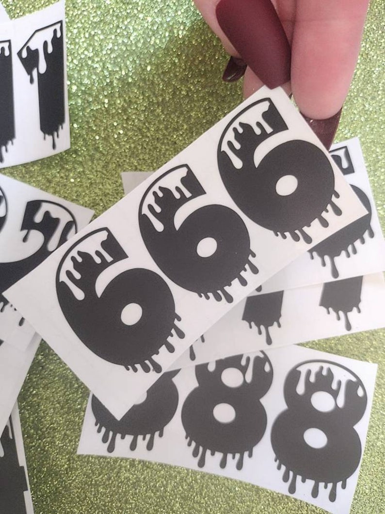 Angel Numbers in Drip Font - Etsy