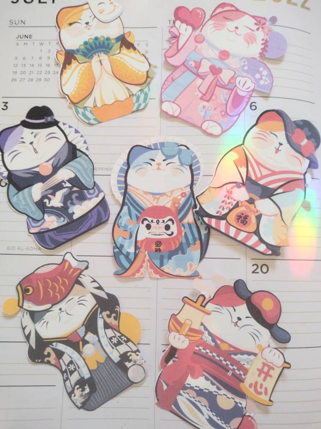 Lucky Fortune Cat Stickers - Etsy