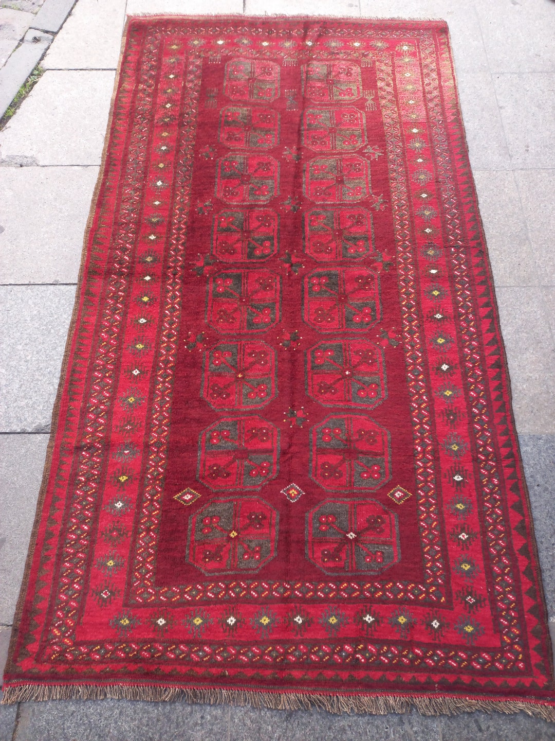 Rare Ansari Old Bukhara Rug,rug,3,6x6,5feet,110x200cm,silky Wool Rug ...