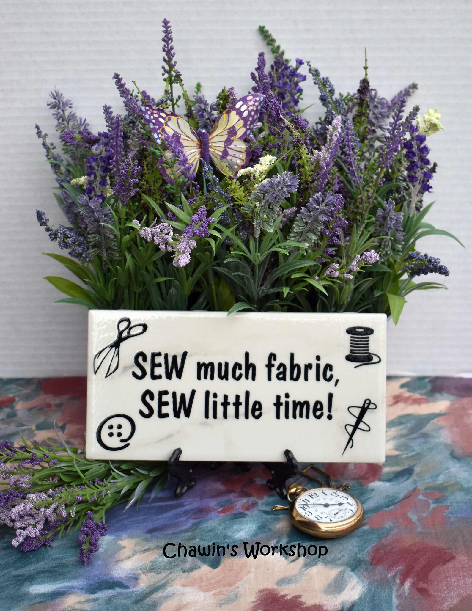 Sew Much Fabric, Sew Little Time - Funny Sewing Room Sign, Craft Décor ...