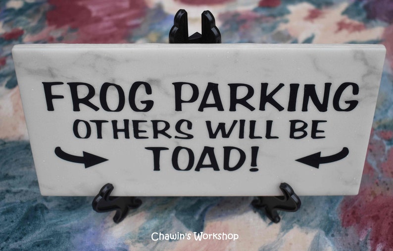 Frog Parking Funny Garden Sign Toad Sign Funny Gardener Gift - Etsy Canada