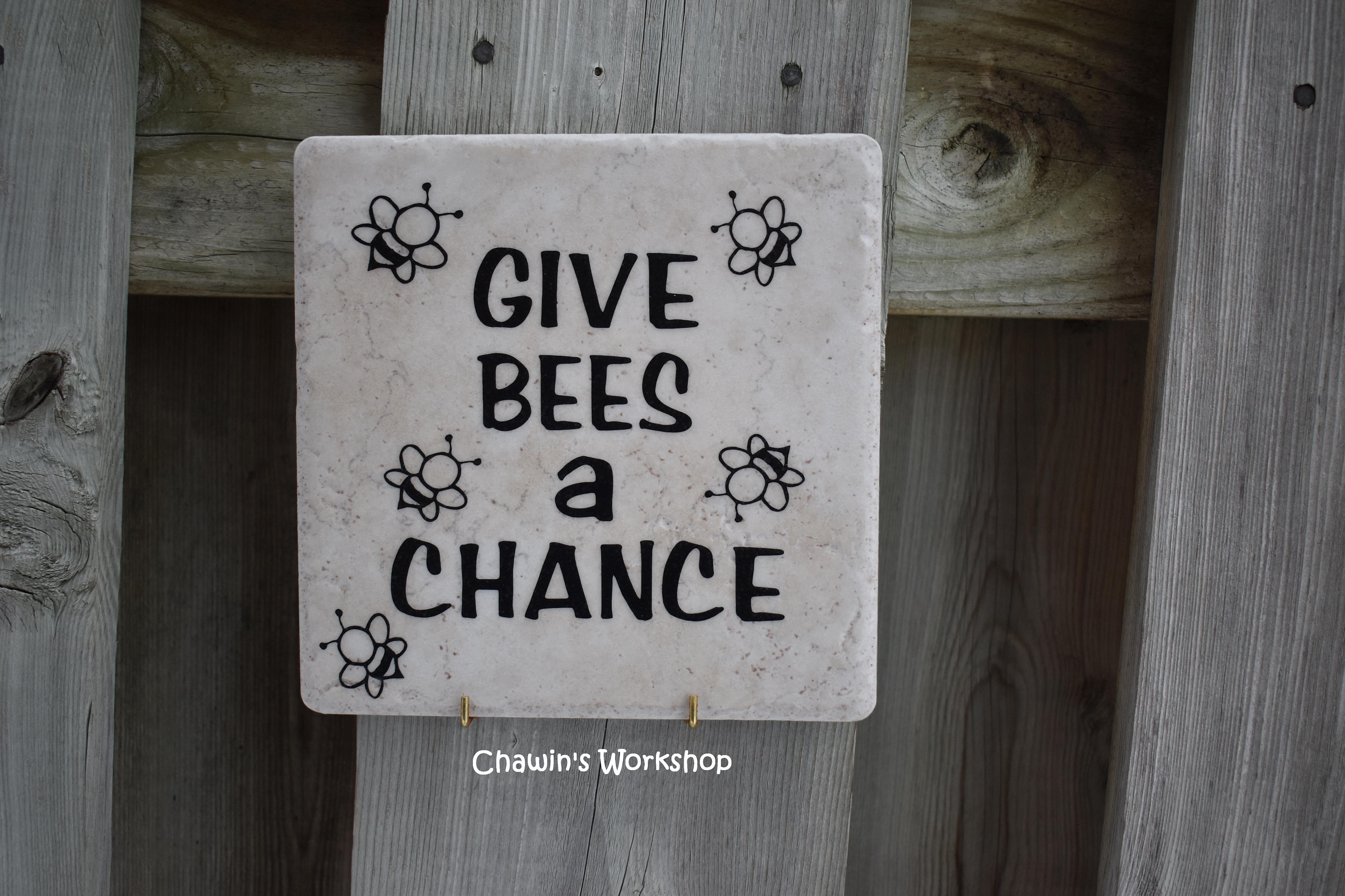 Give Bees a Chance Beekeeper Gift Bee Garden Sign Father's | Etsy Canada