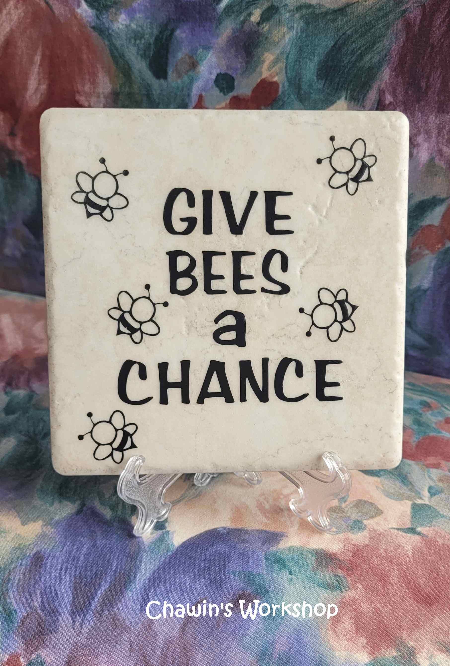 Give Bees a Chance - Beekeeper Gift Bee Garden Sign Pollinator Garden ...
