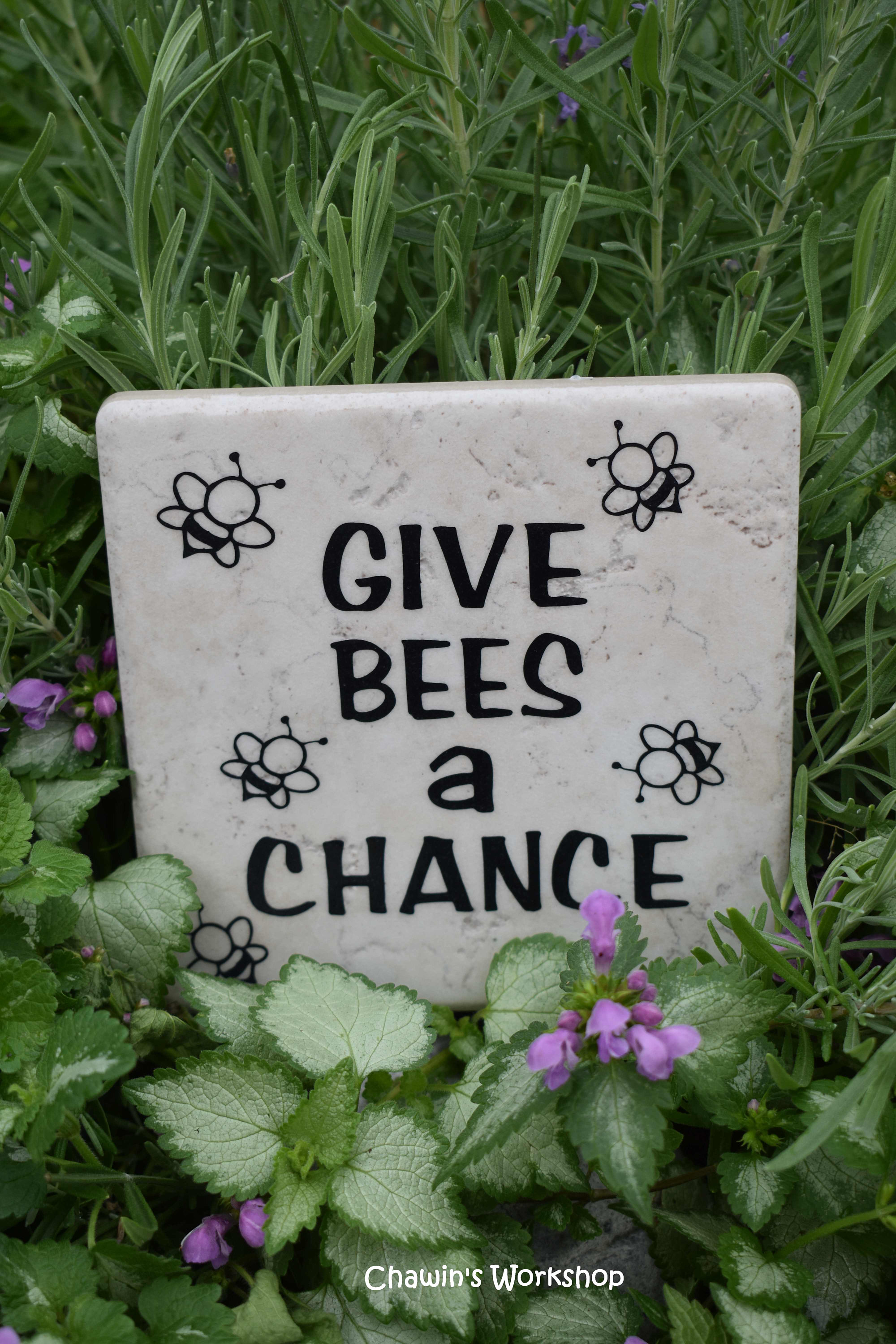 Give Bees a Chance Beekeeper Gift Bee Garden Sign Father's | Etsy Canada