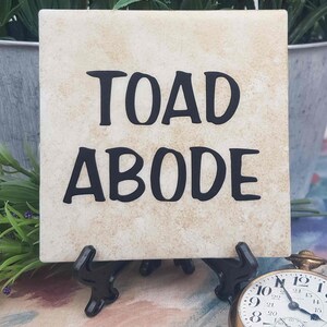 Toad Abode Funny Garden Sign Toad House Garden Sign Cute Gift - Etsy