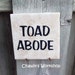 Toad Abode Funny Garden Sign Toad House Garden Sign Cute Gift for ...