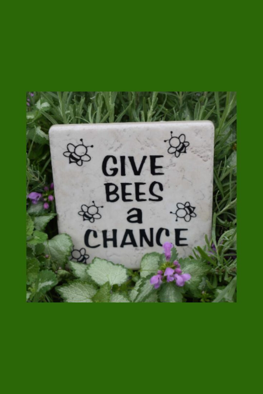 Give Bees a Chance - Beekeeper Gift Bee Garden Sign Pollinator Garden ...