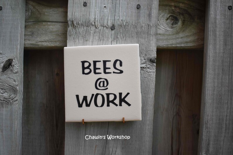 Bees Work Garden Sign Bee Garden Gift Beekeeper Gift | Etsy Canada