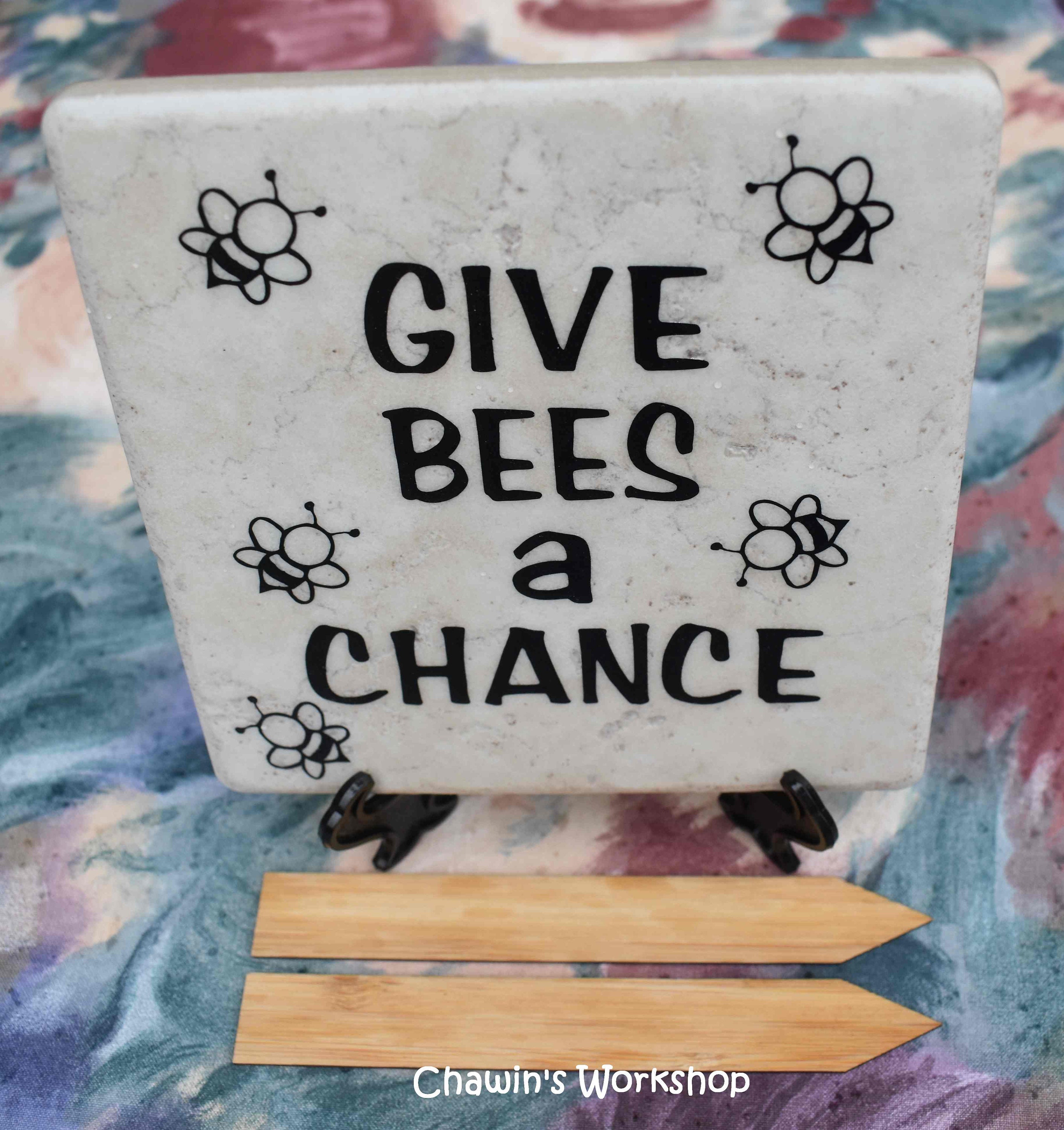 Give Bees a Chance Beekeeper Gift Bee Garden Sign Father's | Etsy Canada