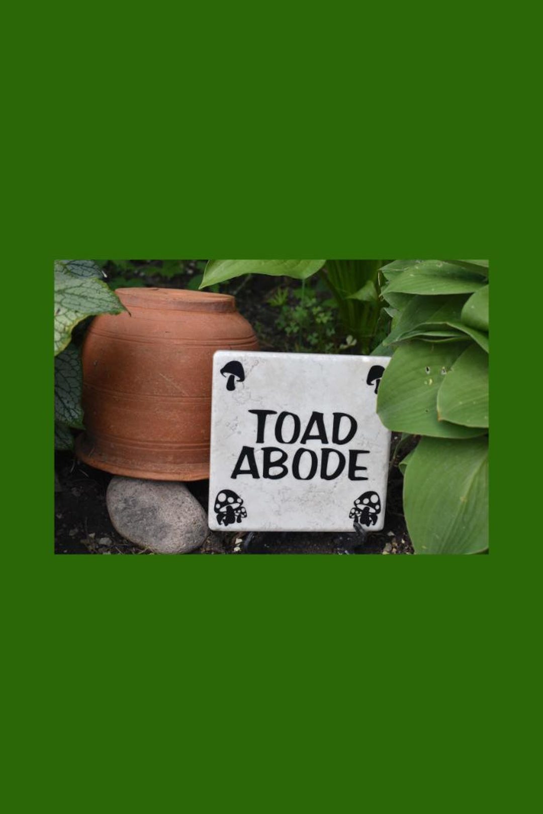 Toad Abode Toad House Sign Toad Lover Gift Handcrafted Garden Plaque ...
