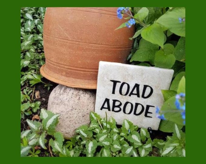 Toad Abode Enchanting Toad House Garden Sign Toad Lover Gift Cute ...