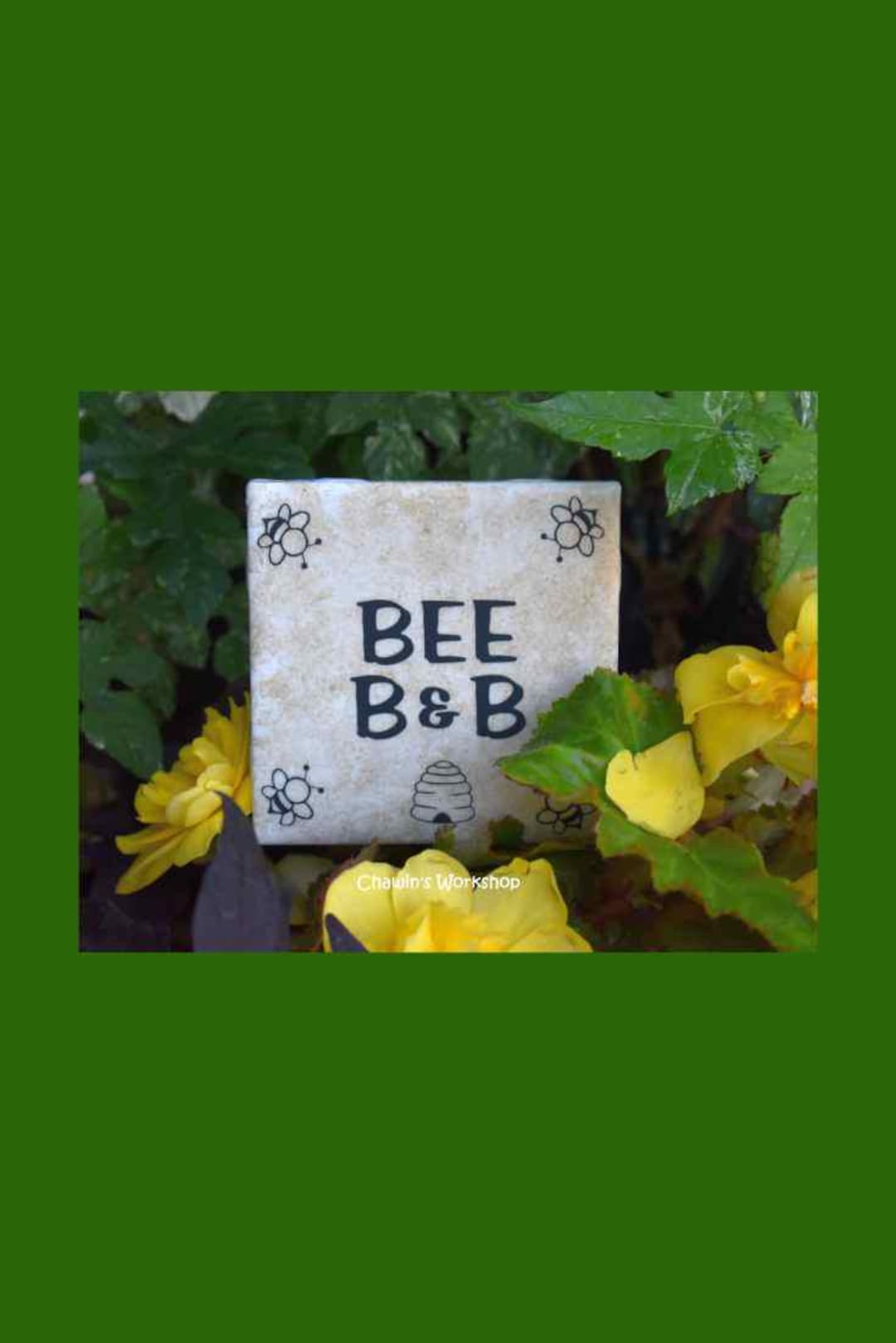 Bee B & B Garden Sign Beekeeper Garden Gift Pollinator Garden Bee Theme ...