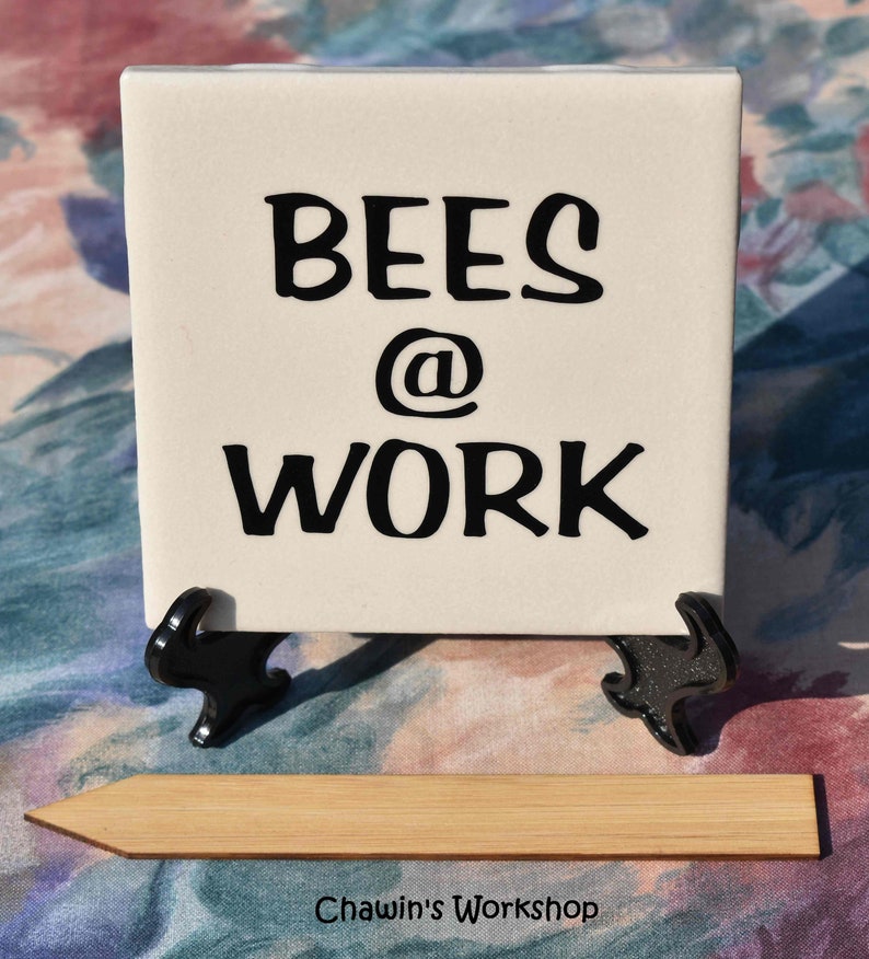 Bees Work Garden Sign Bee Garden Gift Beekeeper Gift - Etsy