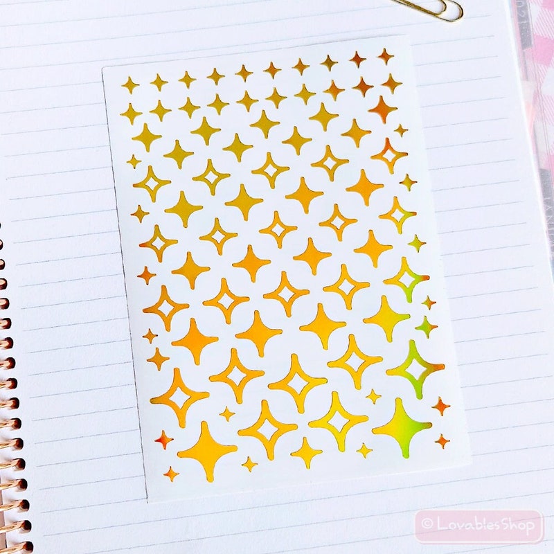 Sparkle Shape Stickers - Etsy