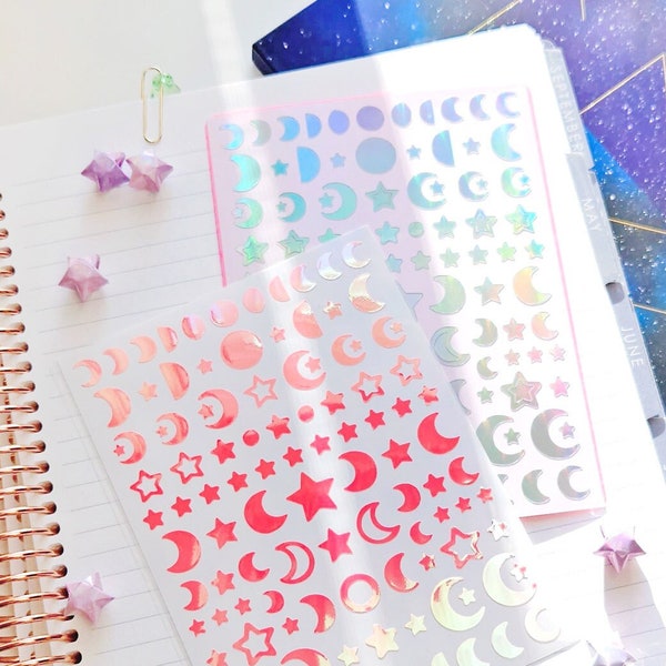 Moon Stickers - Etsy UK