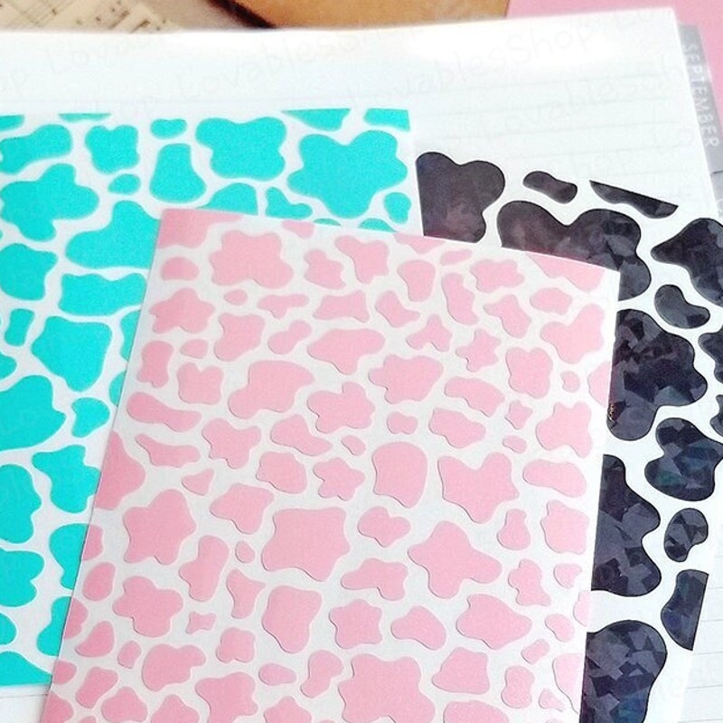 Cute Cow Print Stickers - Etsy