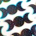 Black Triple Moon Goddess Holographic Sticker - Etsy