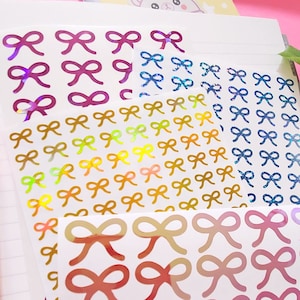 Bow Vinyl Sticker Sheet - Etsy