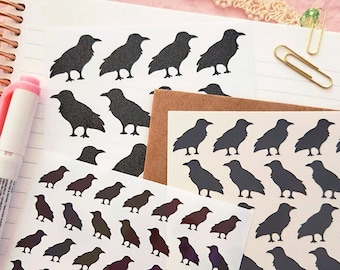 Crow Raven One of a Kind 3 Inch Round Vinyl Sticker - Etsy
