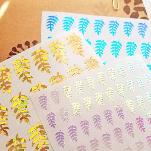 Leaf Vinyl Sticker Sheet Etsy