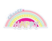 Choose Happy Vinyl Sticker 7.5 Inch | Etsy