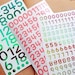 Number Vinyl Sticker Sheet - Etsy