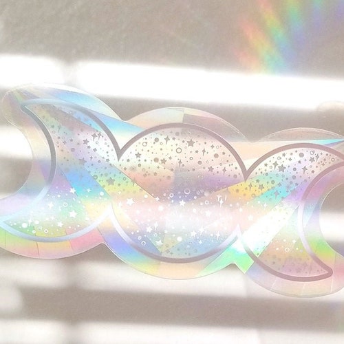 Triple Moon Goddess Suncatcher Sticker - Etsy