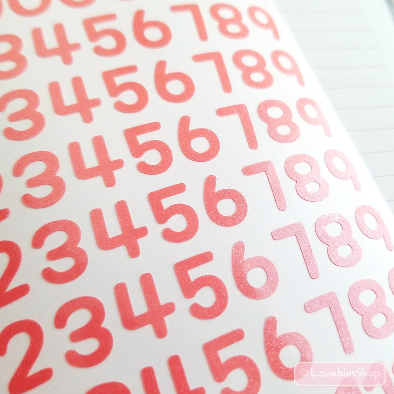 Number Vinyl Sticker Sheet | Etsy