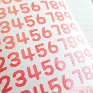 Number Vinyl Sticker Sheet - Etsy