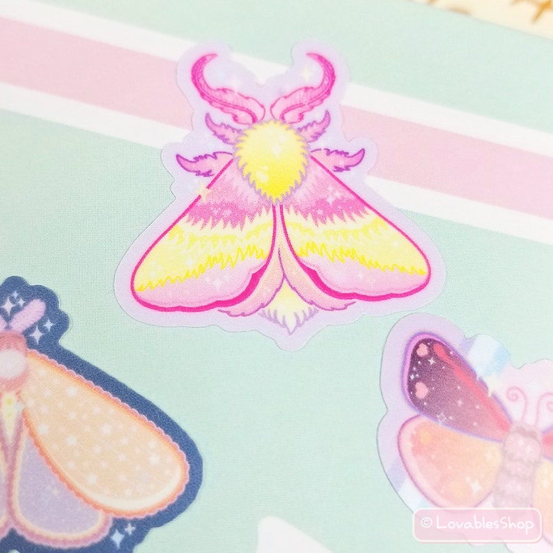 Lovable Moths Vinyl Sticker Sheet | Etsy