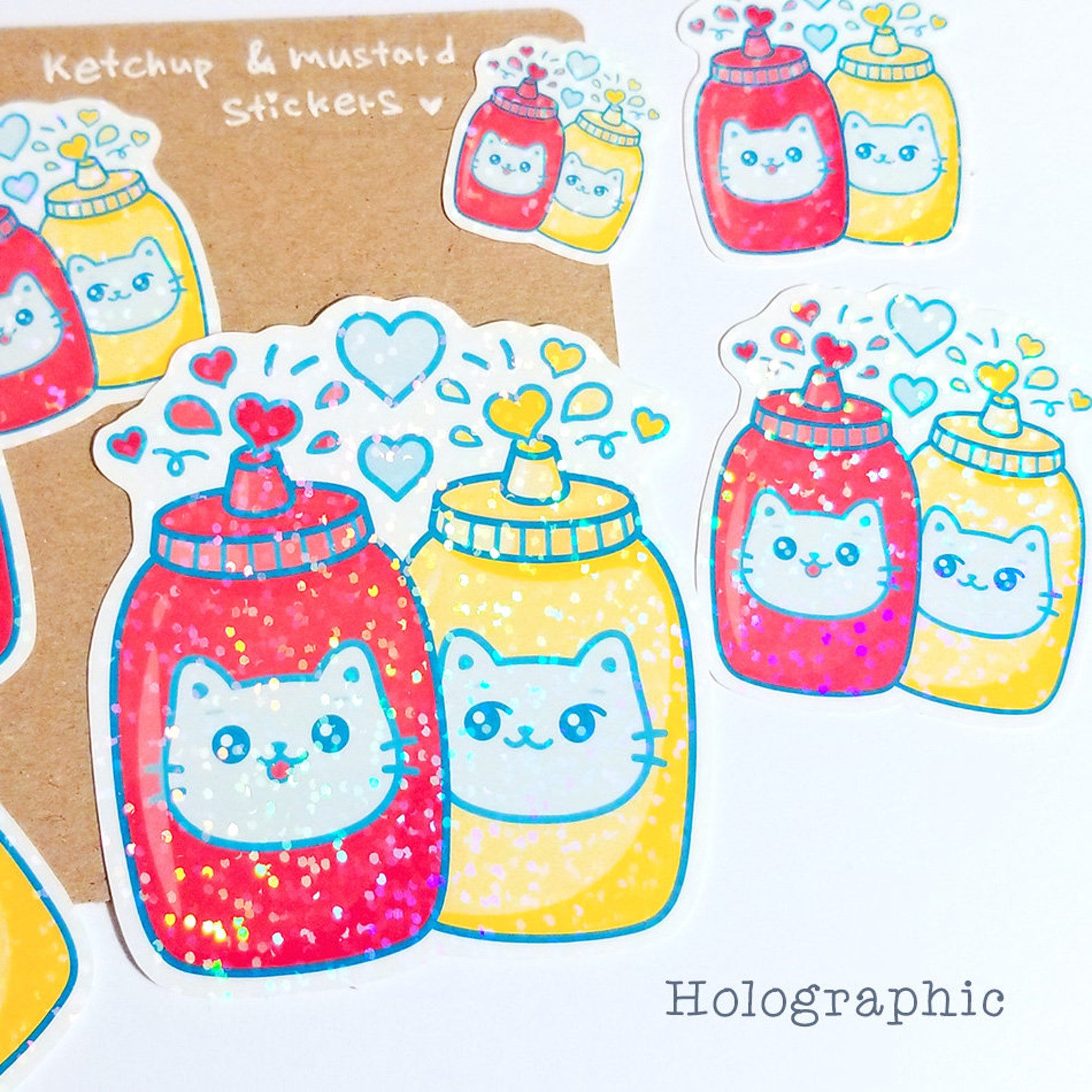 Ketchup and Mustard Stickers - Etsy