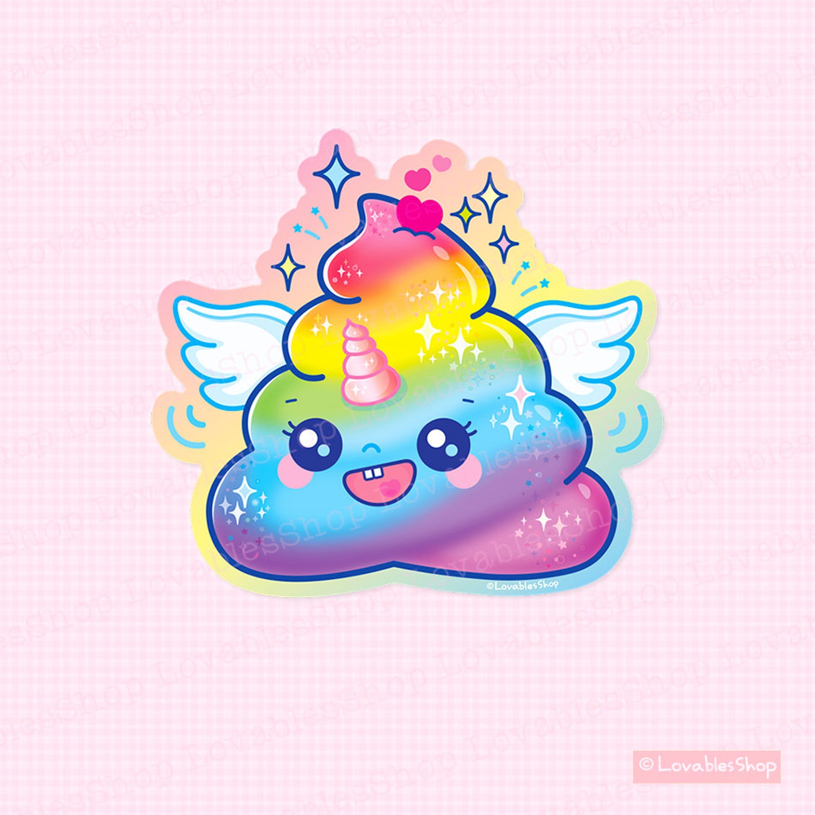 Unicorn Poop Vinyl Sticker - Etsy