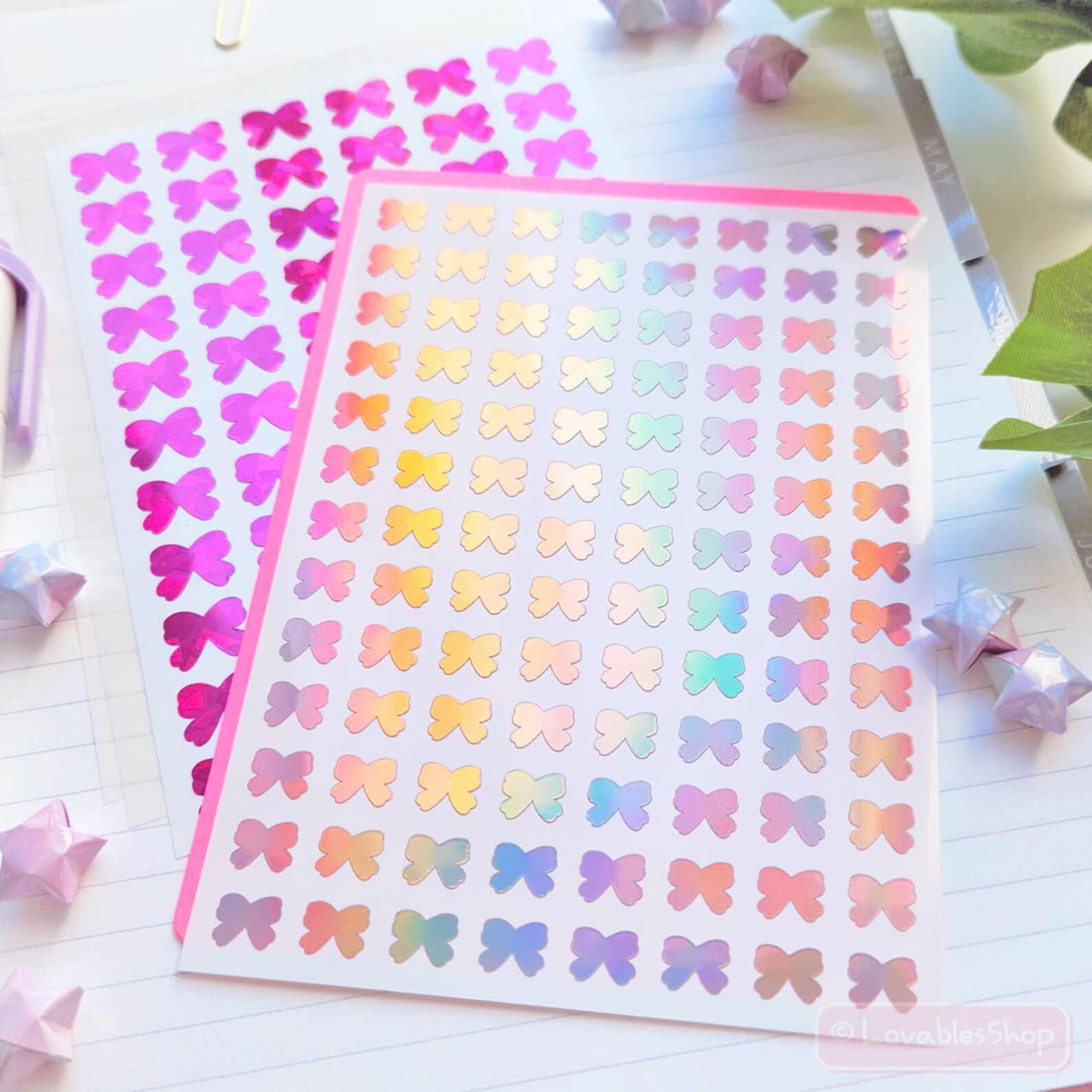 Ribbon Vinyl Sticker Sheet - Etsy