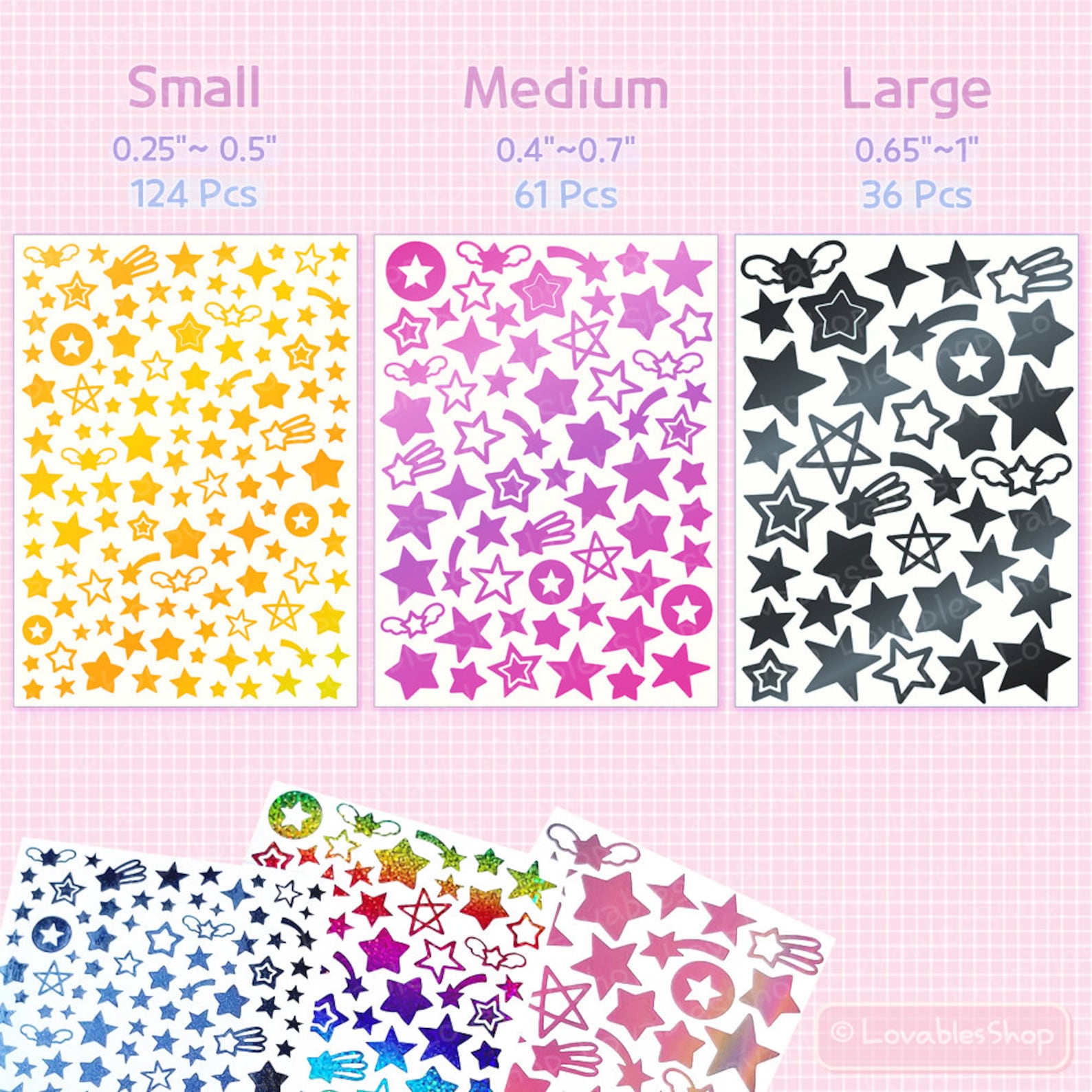 Stars Permanent Vinyl Sticker Sheet - Etsy