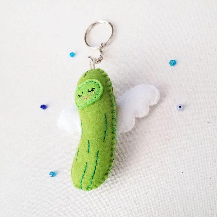 Angel Pickle Keychain or Ornament