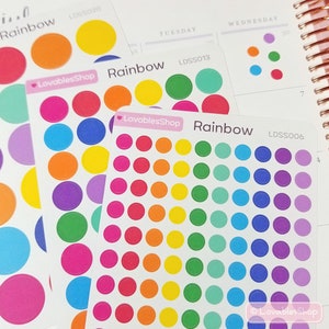 Dot Planner Stickers *rainbow* - Etsy