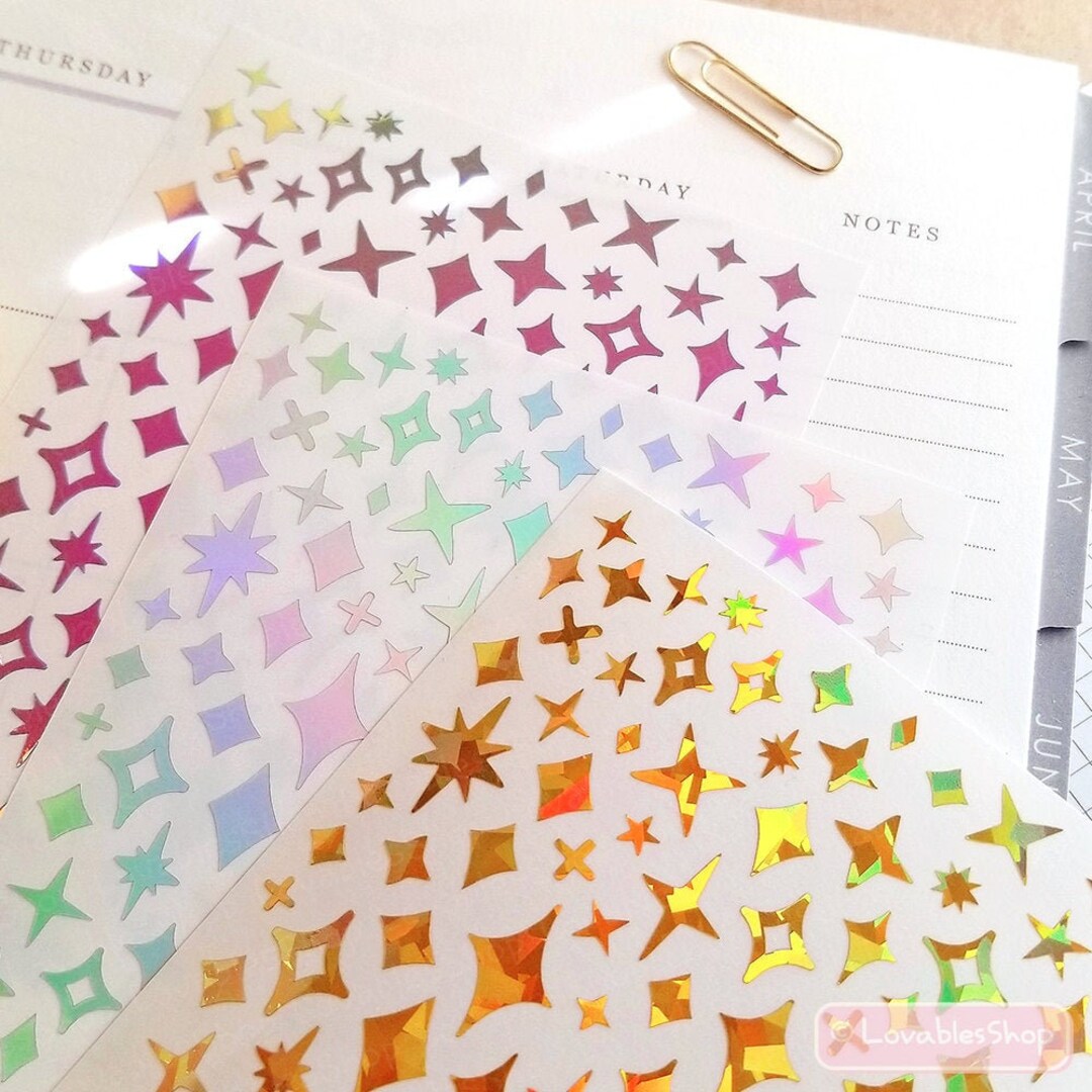 Sparkle Vinyl Sticker Sheet - Etsy