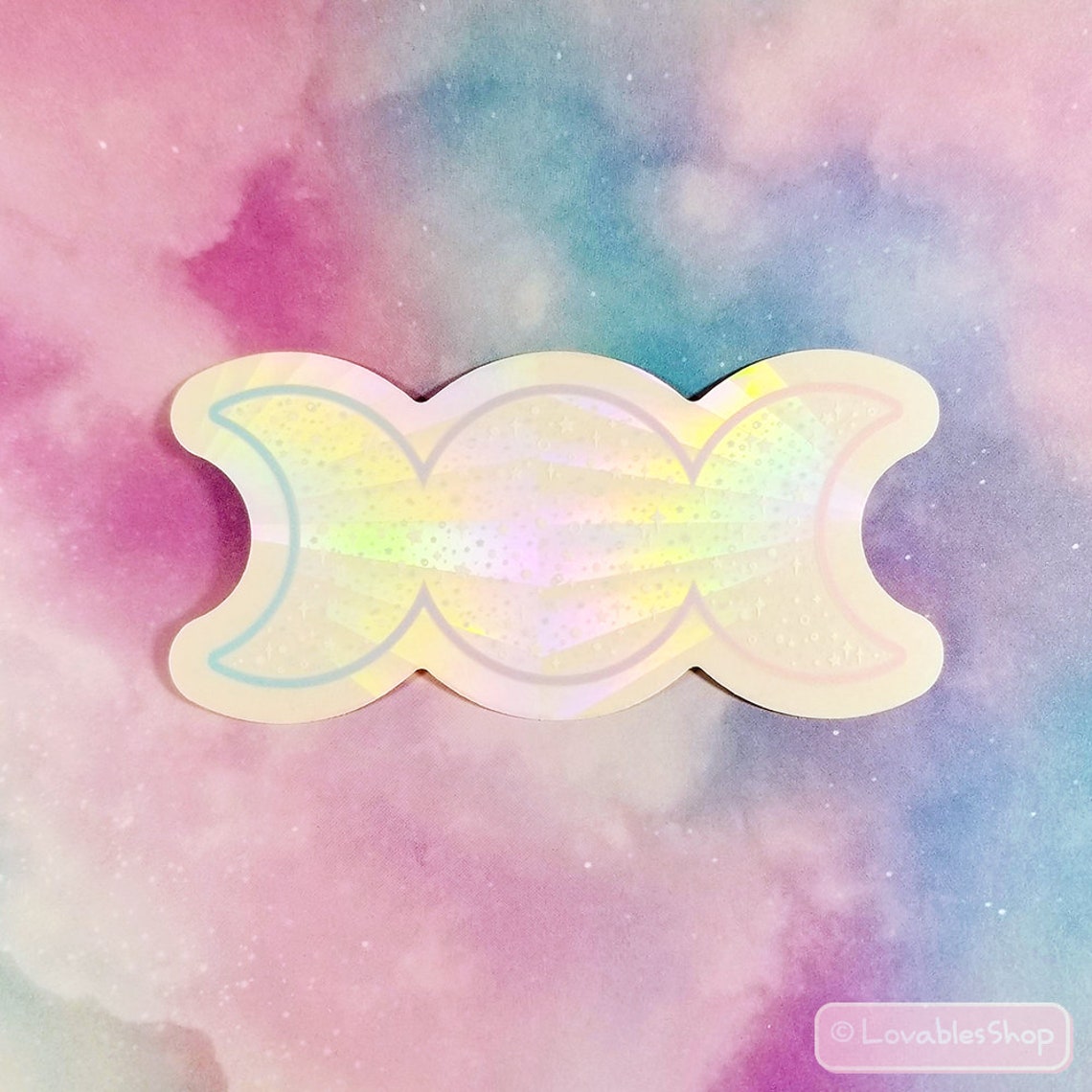 Triple Moon Goddess Suncatcher Sticker | Etsy