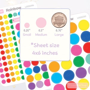 Dot Planner Stickers *rainbow* - Etsy
