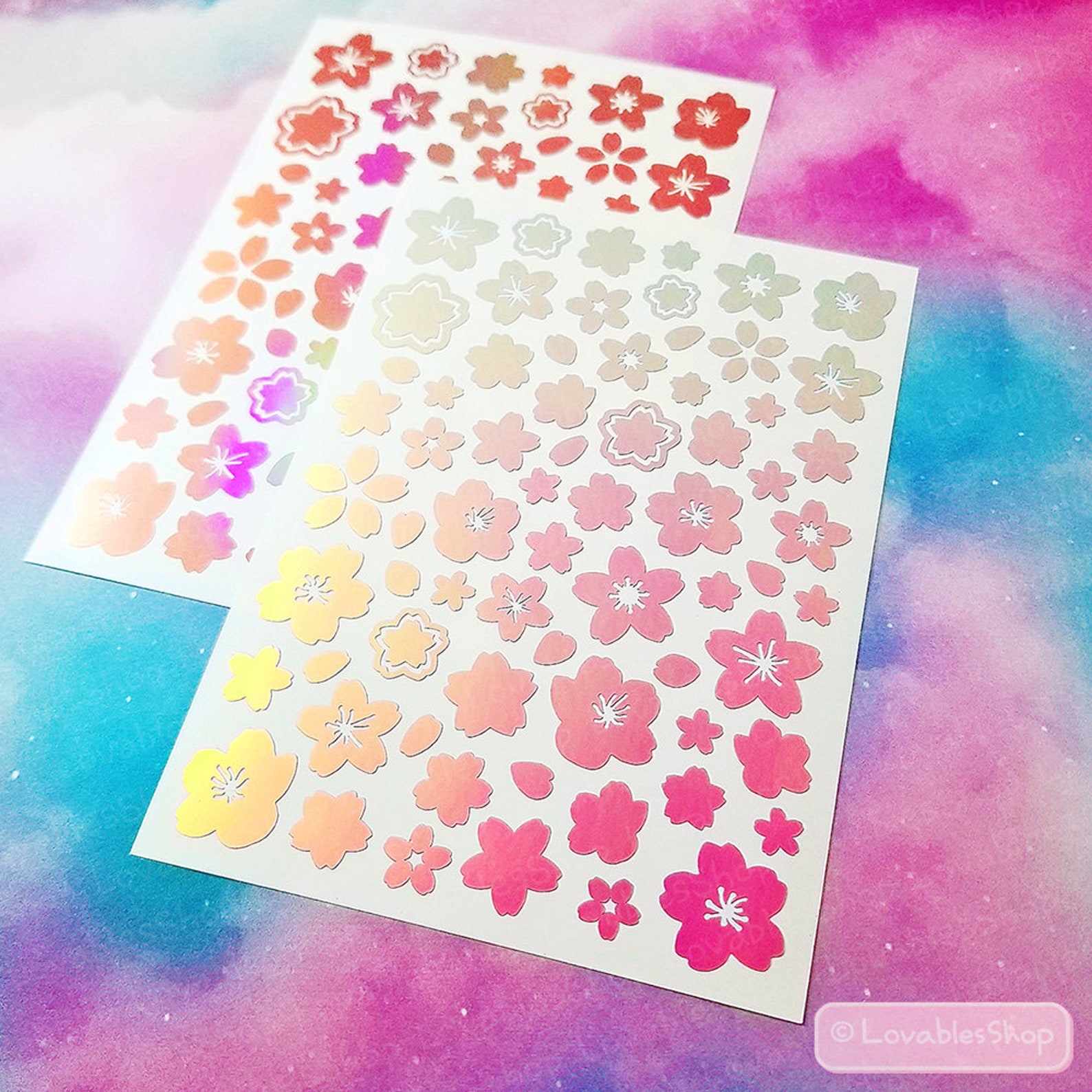 Sakura Cherry Blossom Permanent Vinyl Sticker Sheet - Etsy