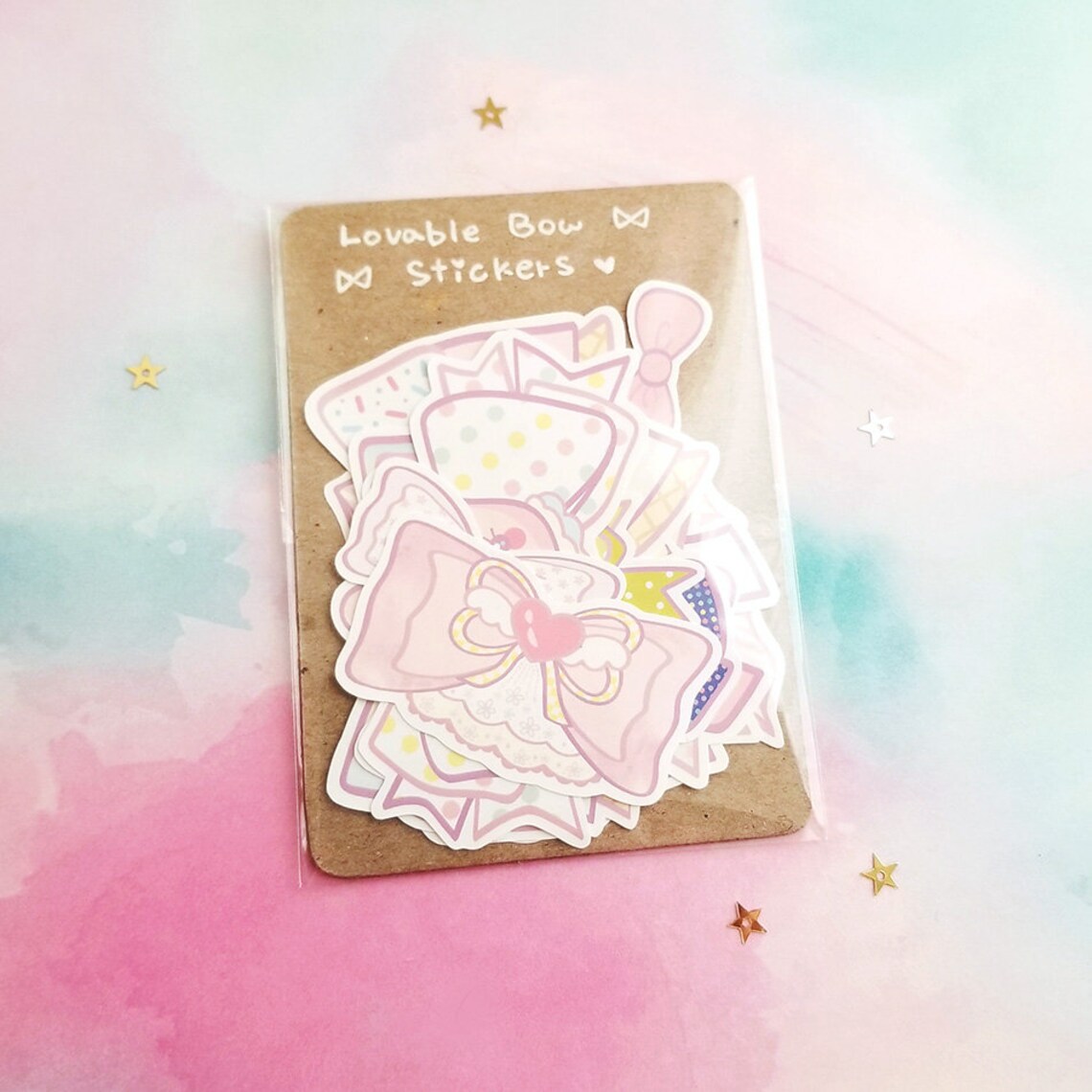 Lovable Bow Stickers - Etsy