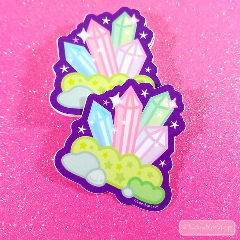 Crystal Vinyl Sticker - Etsy