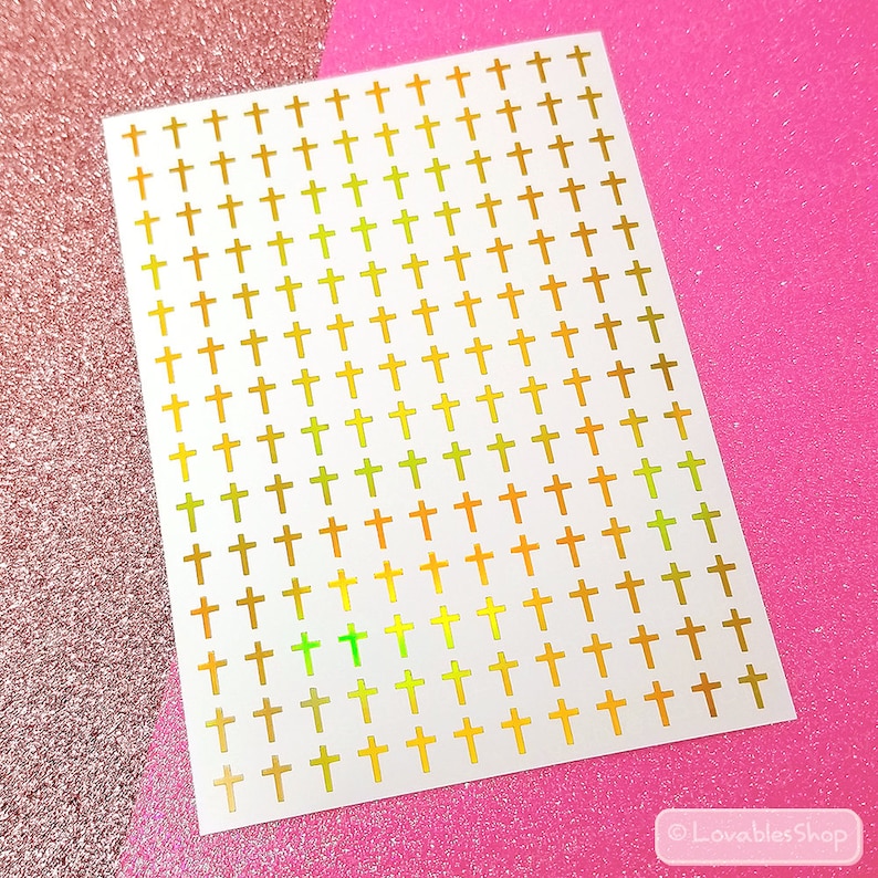 Cross Vinyl Sticker Sheet - Etsy