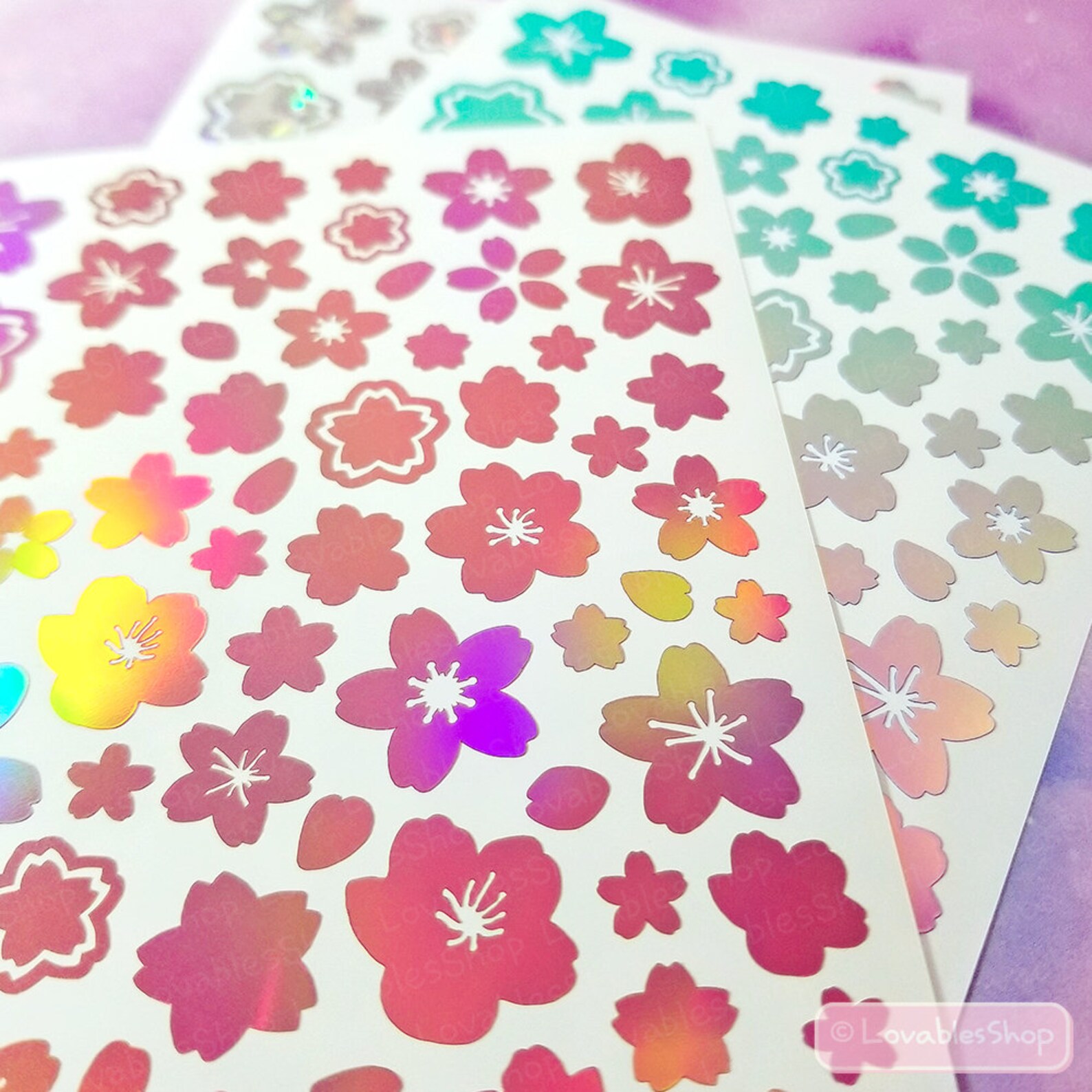 Sakura Cherry Blossom Permanent Vinyl Sticker Sheet - Etsy