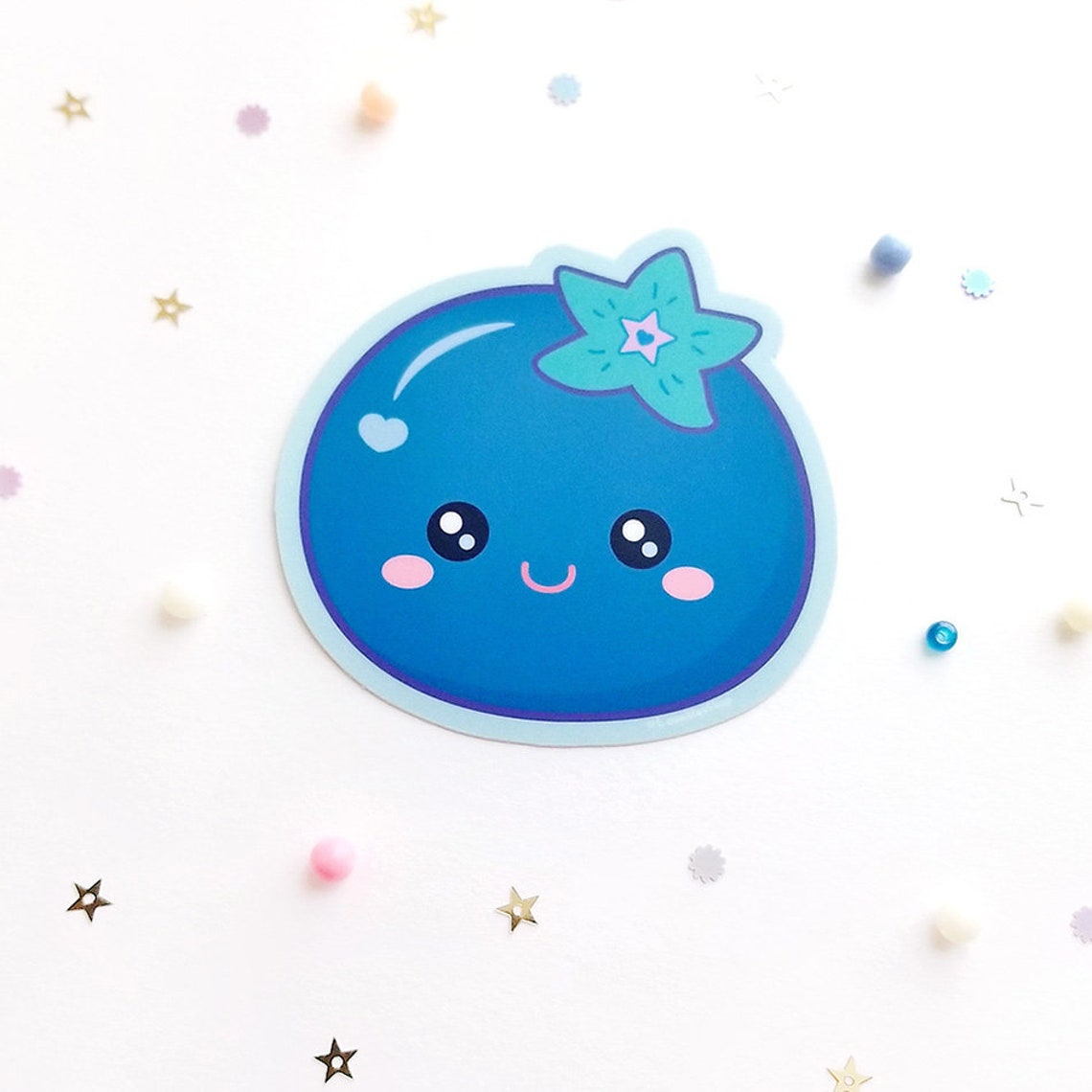 Super Blueberry Vinyl Sticker - Etsy