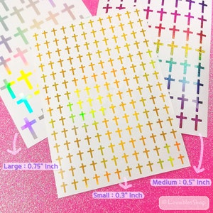 Cross Vinyl Sticker Sheet - Etsy