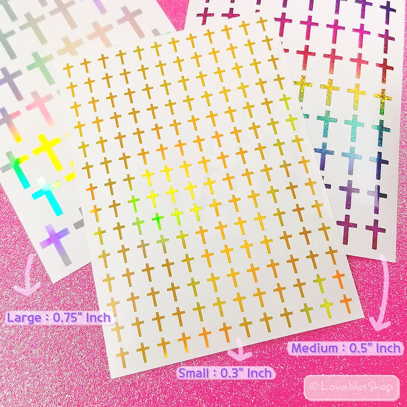 Cross Vinyl Sticker Sheet - Etsy