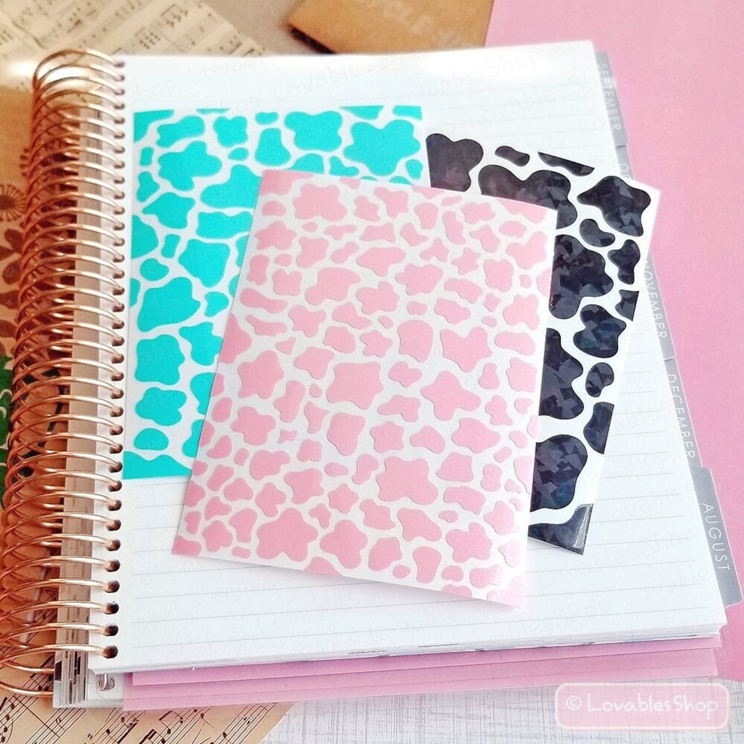 Cow Print Vinyl Sticker Sheet - Etsy