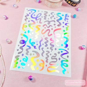 Confetti Permanent Vinyl Sticker Sheet - Etsy