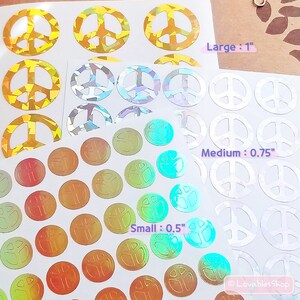 Peace Vinyl Sticker Sheet - Etsy